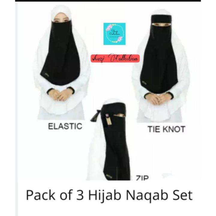 pak of 3 Hijab Naqab Patti Set | Daraz.pk