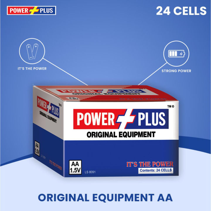 Original PowerPlus Genuine Cell / Batteries - AA Pack of 4 Cells - 1.5 ...