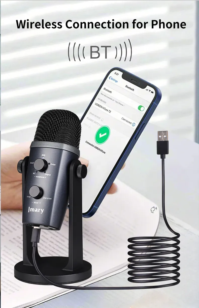 Jmary MC-PW10 Professional USB Microphone With Bluetooth Connectivity ...