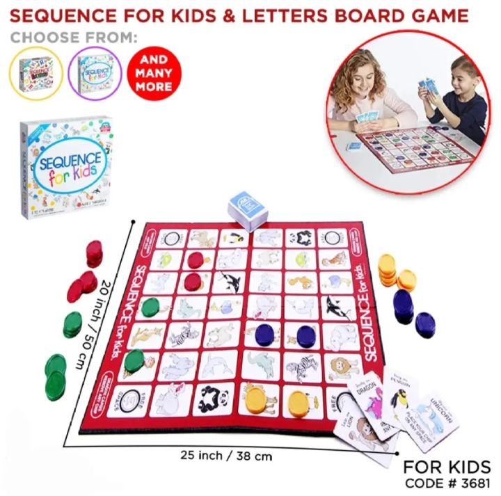 Sequence Strategy Board Game For kids | Daraz.pk