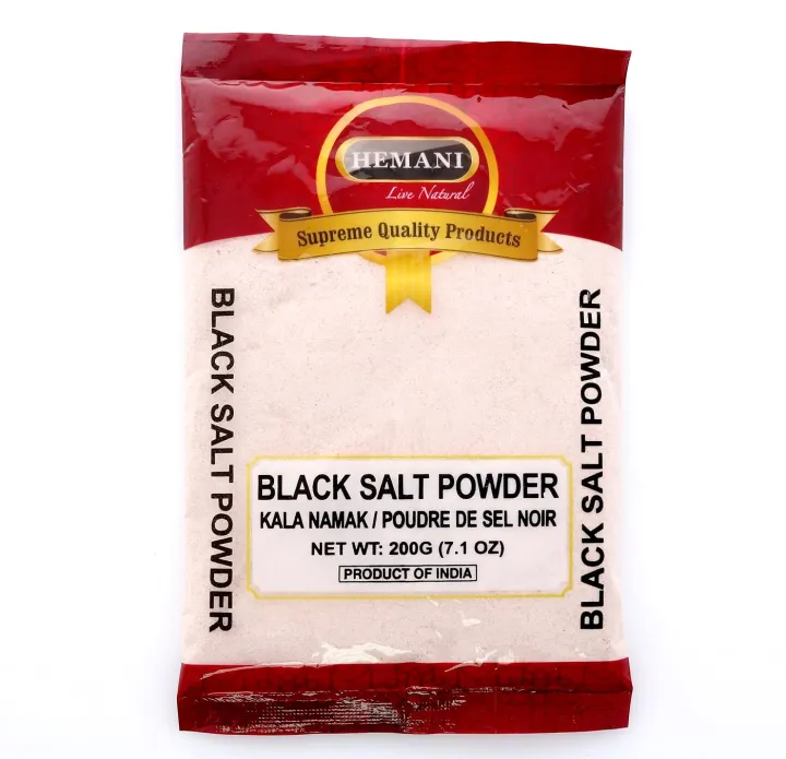Black Salt (Kala Namak) Powder - 200g (7.1 OZ) Unrefined - 100% Natural ...