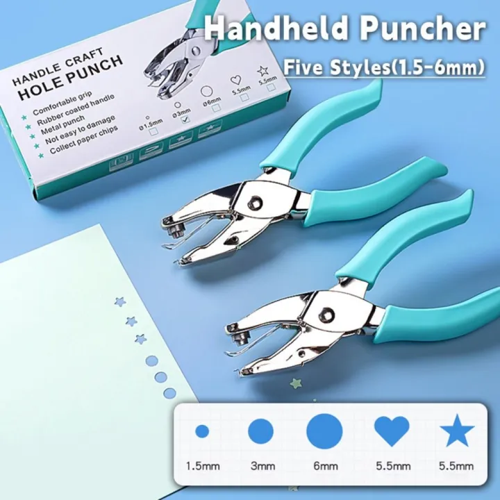 Portable Round/Star/Heart Shape Punching Machine Single Hole Labor ...