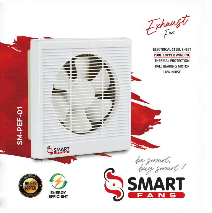 Smart Fans 8" Wall Exhaust Fan Dual Action Plastic- White | Daraz.pk