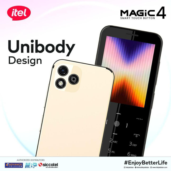 Itel Magic 4 - Smart Touch Buttons - 2.8 Inch Display - 2000mAH Battery - Dual Sim - Beautiful ...