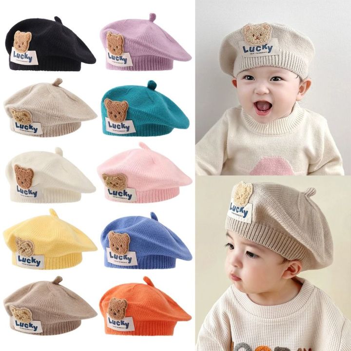 Baby Wear Knitted Baby Beret Hat Soft Multiple Colors Kids Cap Children ...
