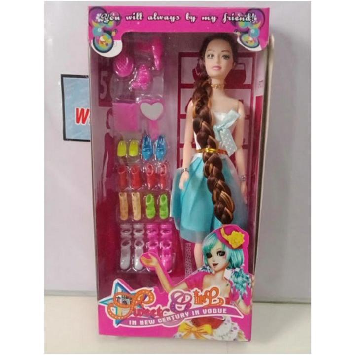 Beautiful Barbiee Doll With Shoes Set For Girls | Daraz.pk