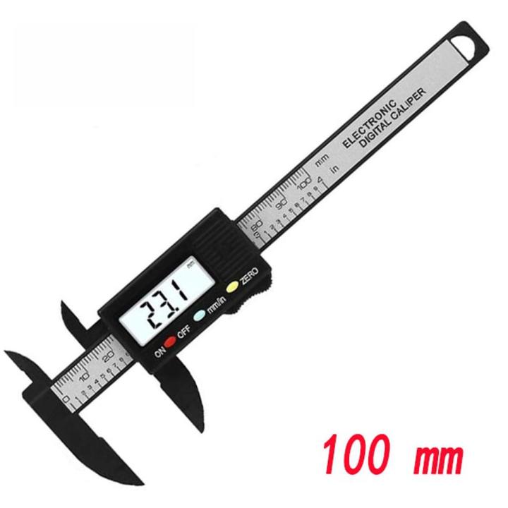150mm 100mm Electronic Digital Caliper Carbon Fiber Dial Vernier Caliper Gauge Micrometer ...