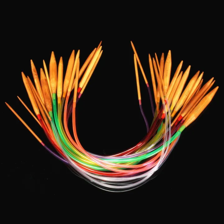 Knitting Needles-18 x annular knitting needles-Color ,wood color | Daraz.pk