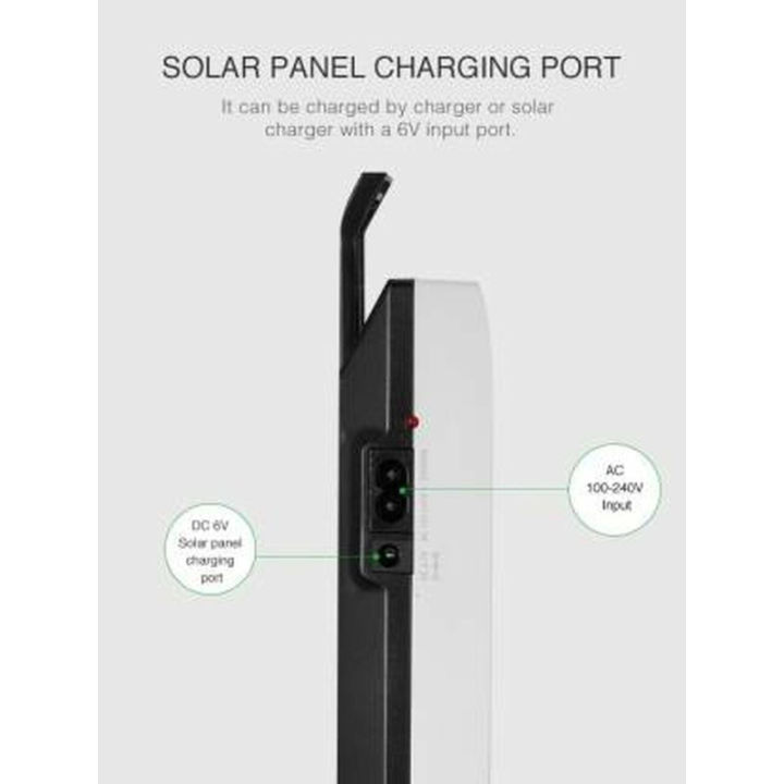 Portable 2.4W Rechargeable LED Hand Lamp Light With Solar Panel Charge ...