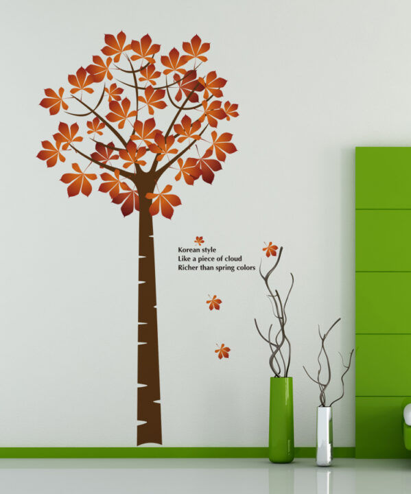 Maple Tree Wall Sticker AY202 Floral Wall Paper Removeable Wall Decor ...
