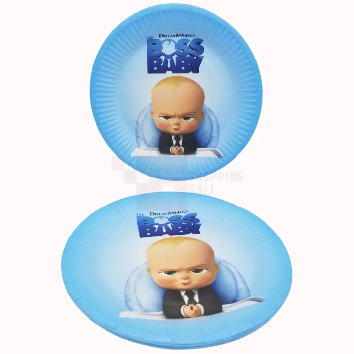 Boss Baby Paper Plates - 7 Inch - Paper Plates - Boys - Pack Of 10 ...