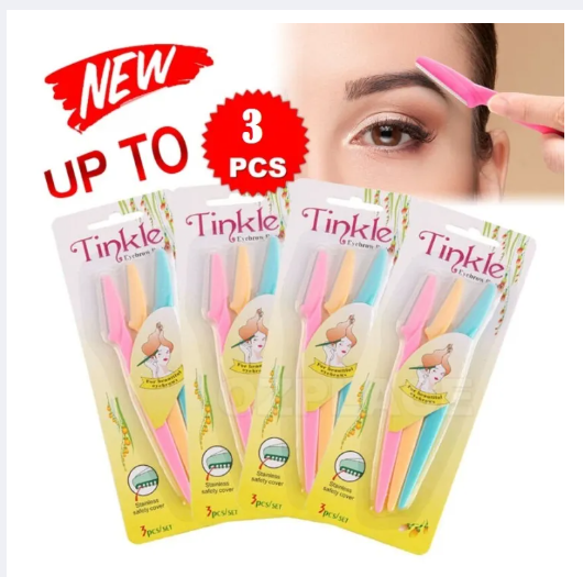 Tinkle Eyebrow Razor 3-Pack - Precision Eyebrow, Face & Bikini Hair ...
