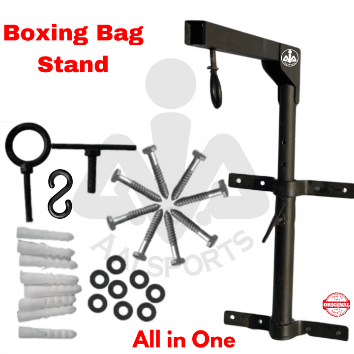 Boxing Bag Stand, Heavy Duty Wall-Mounted Boxing and Punching Bag Stand ...