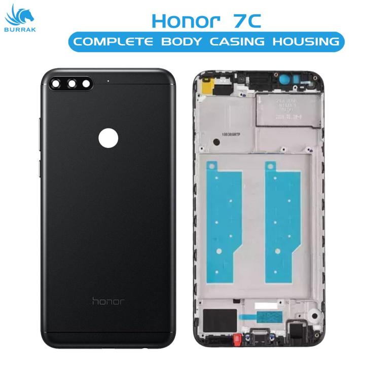 Honor 7c Housing Middle Frame With Side Button and Camera Lens Complete ...