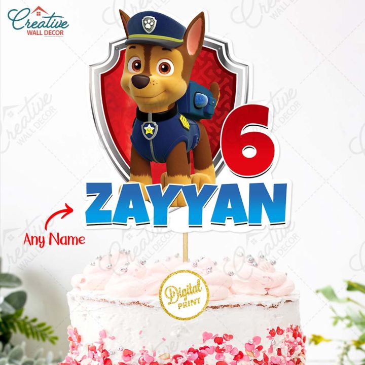 Paw Petrol Theme CUSTOMIZED Digital Cake Topper for Boy or Girl 1st ...
