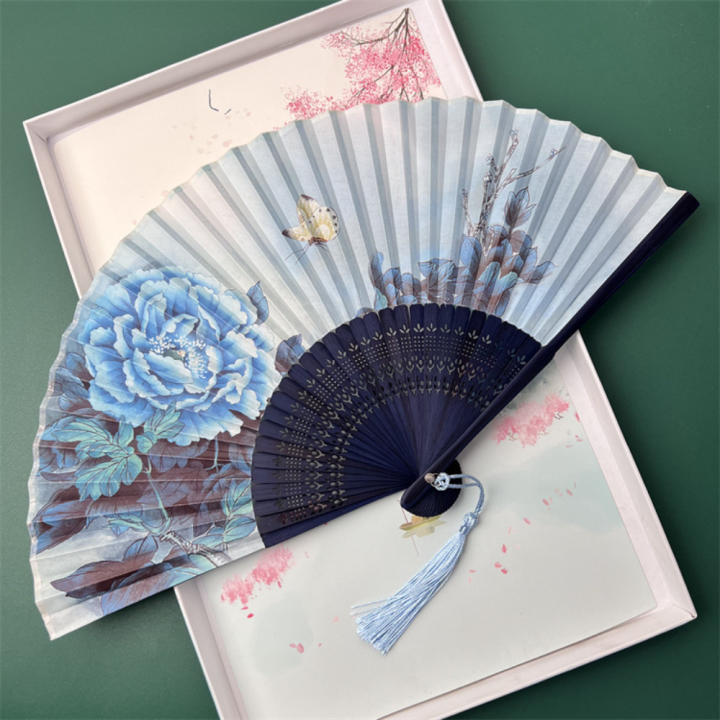 Decorative Pattern Folding Fan Artisanal Handheld Size Ancient Design ...