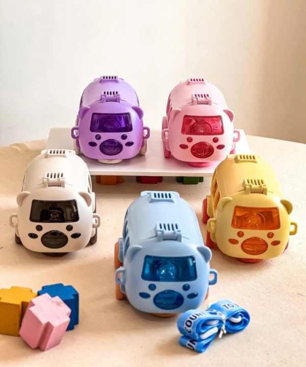 Bus Water Sipper Bottlas for Kids 500ML - Detachable Bus Straw Bear ...