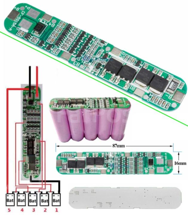 5S 18.5V 15A 18650 BMS Battery Board | Daraz.pk