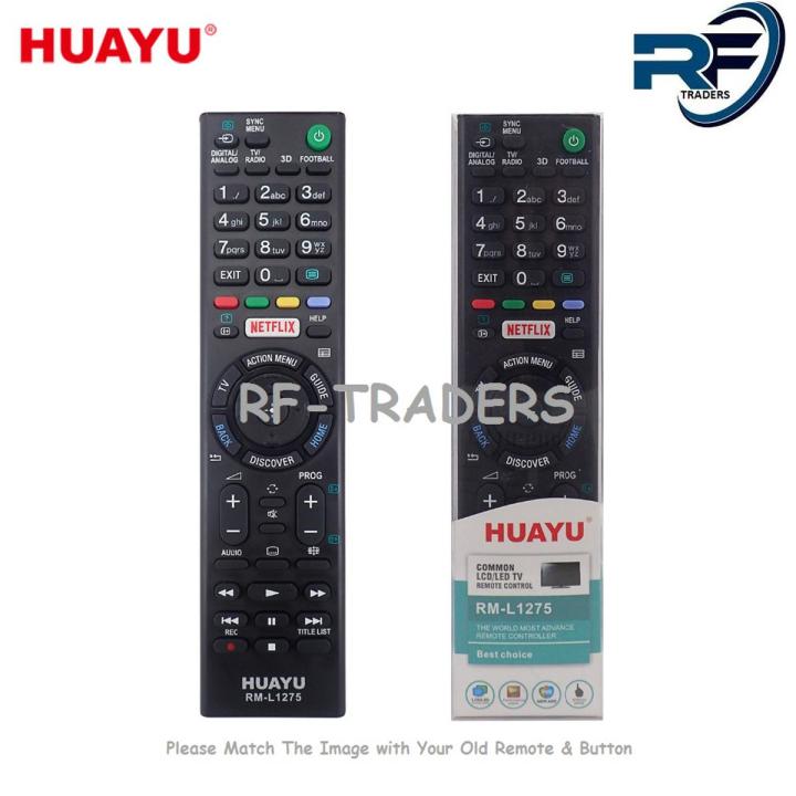 SONY Smart Android LCD & LED TV Remote Control with NTFLIX Button Huayu RM-L1275 | Daraz.pk