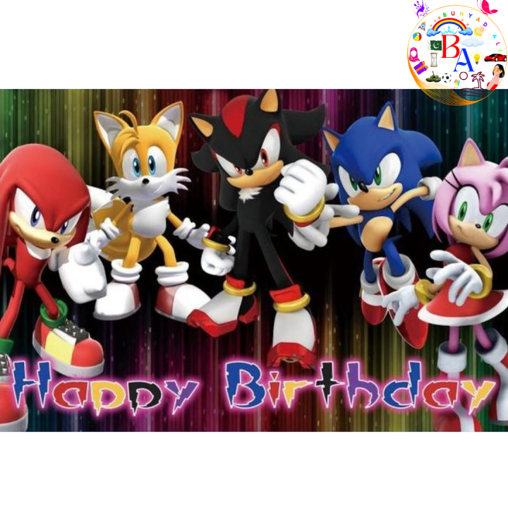 Sonic Fancy Backdrop Sonic Theme Fancy Panaflex Sonic Birthday Party ...