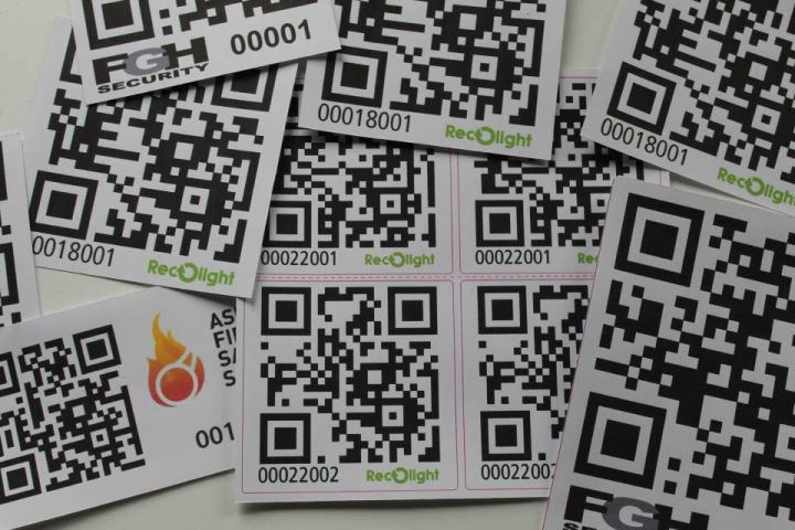 80 Custom QR Code Stickers,Variable Data Printing Barcode Sticker QR ...