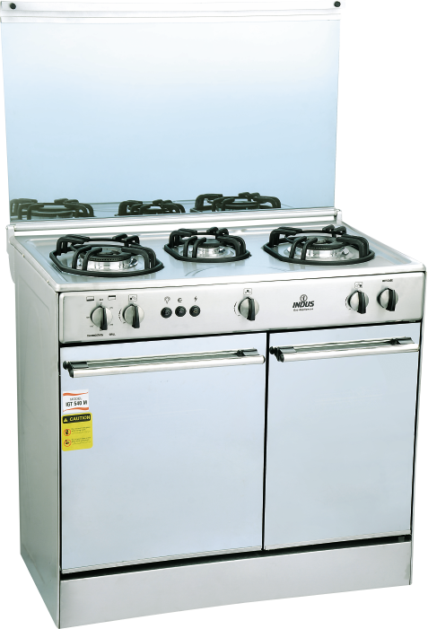 Indus 3 Burner Gas Cooking Range With Baking oven - Silver | Daraz.pk