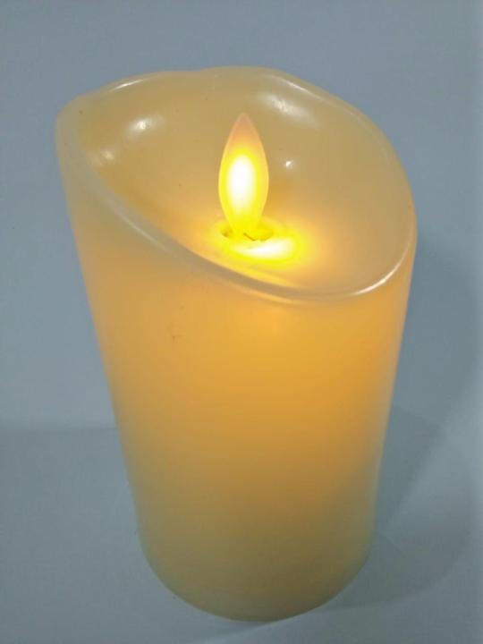 Big size flickering flame LED flameless candle - cell operated 16cm ...