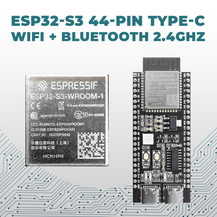 ESP32-S3 Development Board Kit | 2.4GHz WiFi + Bluetooth | WROOM-1 N8R2 ...