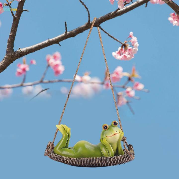 Indoor Outdoor Cute Hanging Frog Statue Funny Simulation Animal ...
