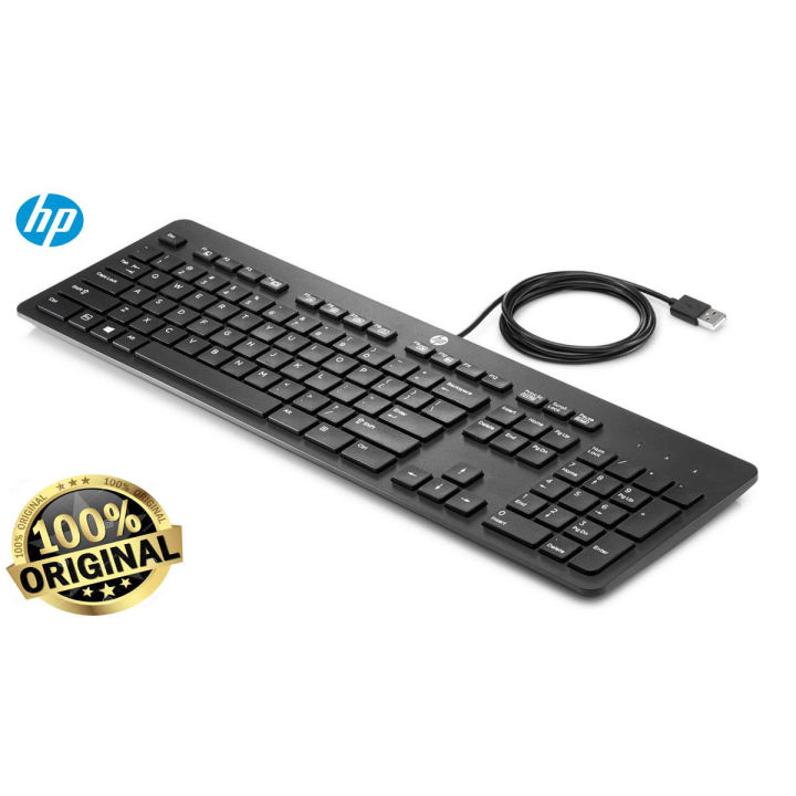 Keyboard Wired For Pc And Laptop 100% Orignal HP Usb Slim Business ...