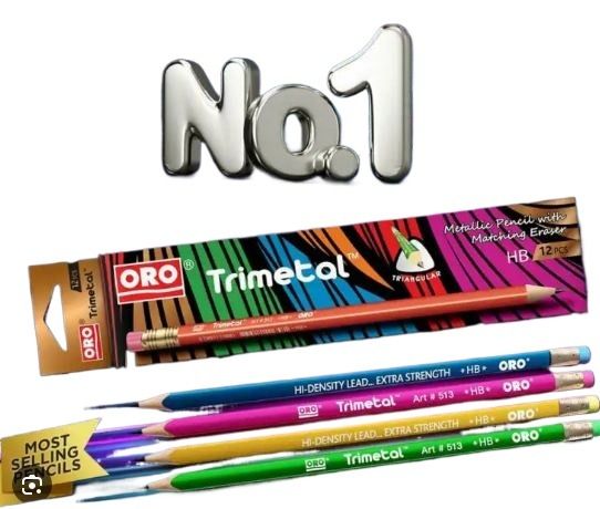 tri metal led pencil 1 pack 12 pcs(Multicolor pencil in box) | Daraz.pk