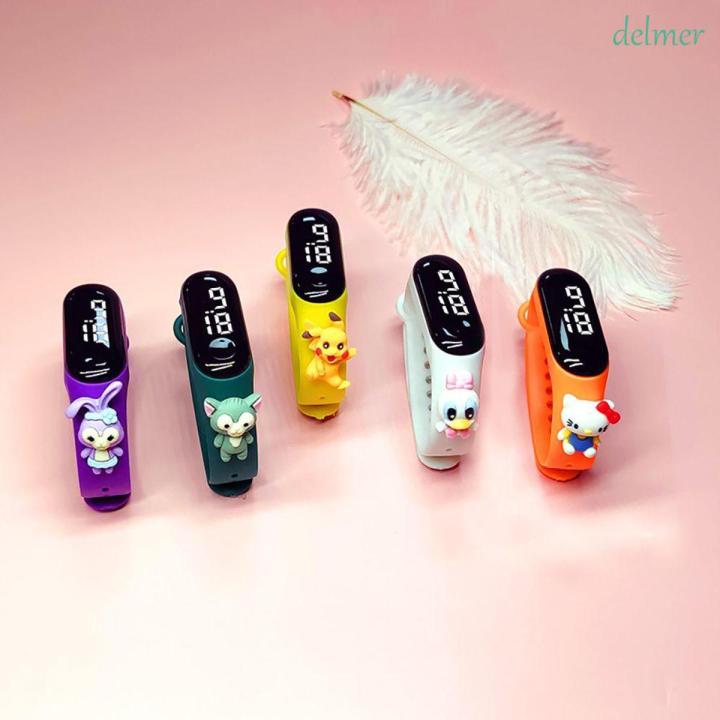 DELMER Portable Digital Sport Watch Wearable Cartoon Wristwatch Kids ...