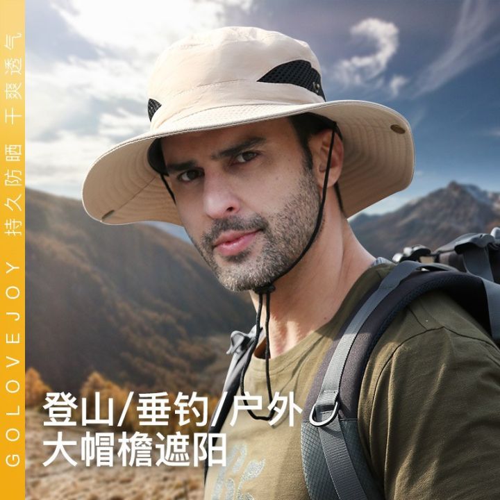 European and American Sun-Proof Bucket Hat Men's Summer Outdoor Alpine ...