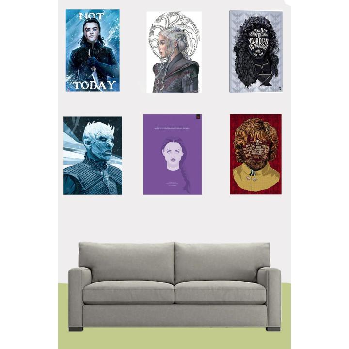Set of 5-Game of Thrones GOT Fans TV Show Enthusiasts Nostalgic Posters ...