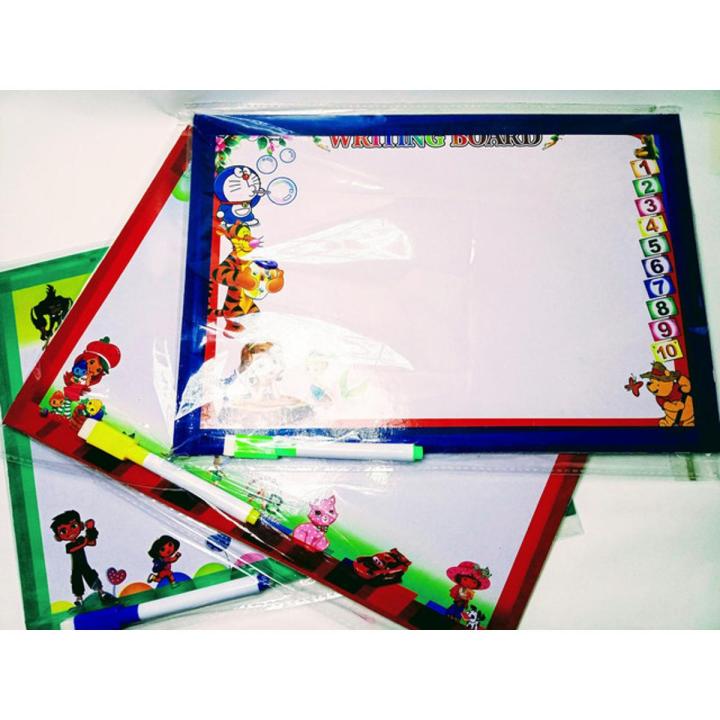Mini White Board with Black Board Two in 1 for Kids with Marker in ...