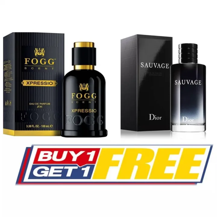 Men's Perfume Combo – Fogg Black & Sauvage Impression | Long-Lasting ...