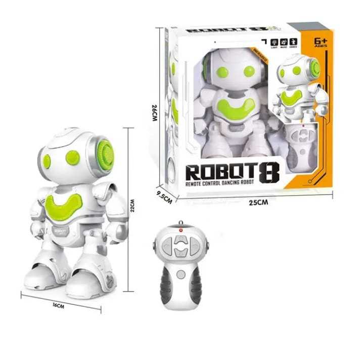 Electronic Remote Control Dancing Robot Toy with LED Lights, Music, and ...
