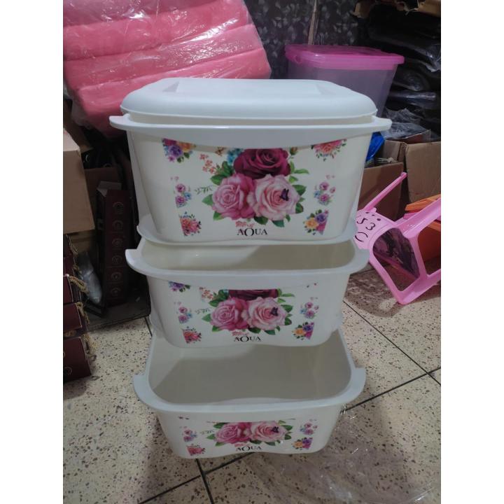 Kids Drawers - Portable Kids Almirah - 3 Layers Plastic Smart Drawer ...