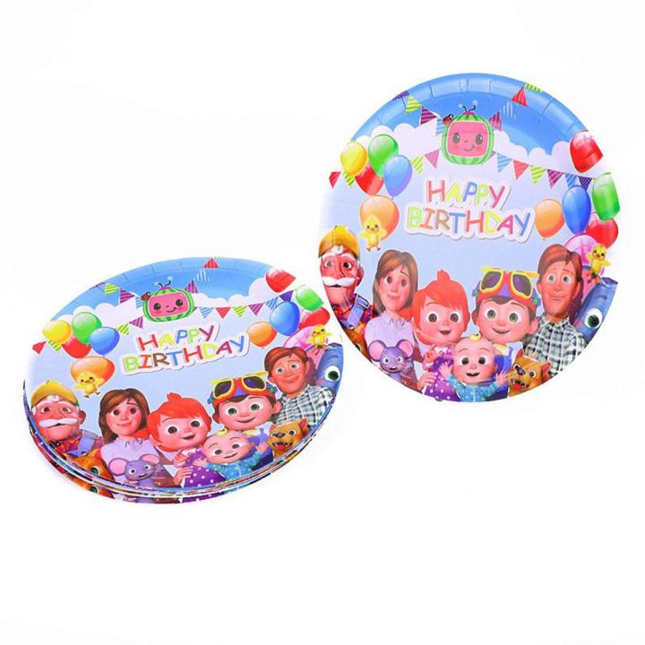 Cocomelon Theme Paper Plates for Birthday Party (10 Pcs Plates) | Daraz.pk
