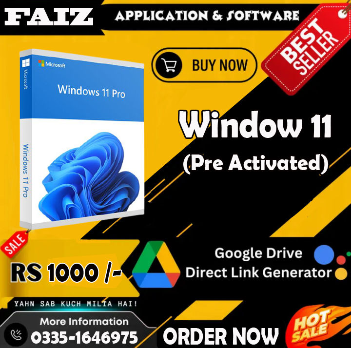 Window 11 Pre Activated Lifetime | Daraz.pk