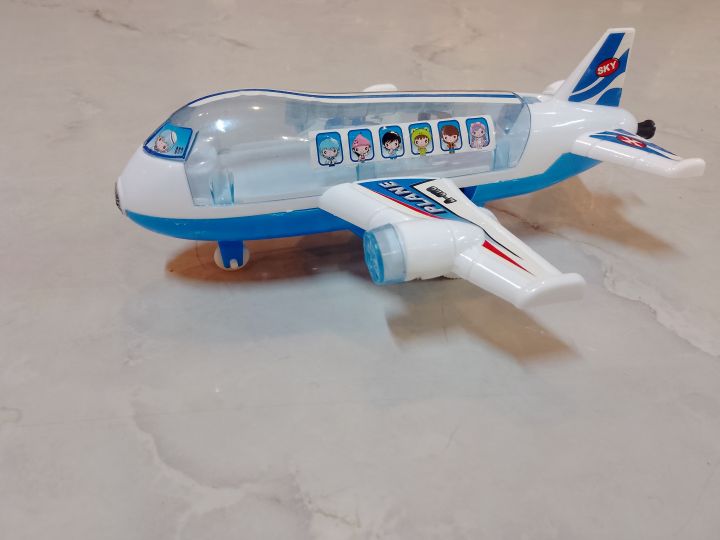 Plastic Air Plan A-ONe Model Kids Children Pull Back Airliner Passenger ...