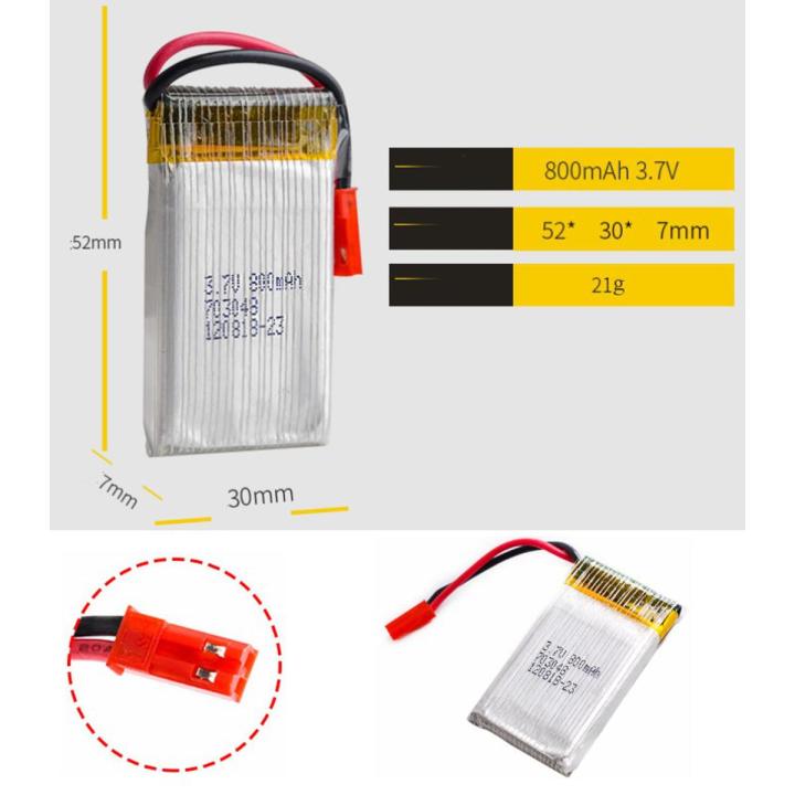 Lipo Battery 1S 800mah 20C 3.7V for RC Car RC Airplane RC Boat High ...