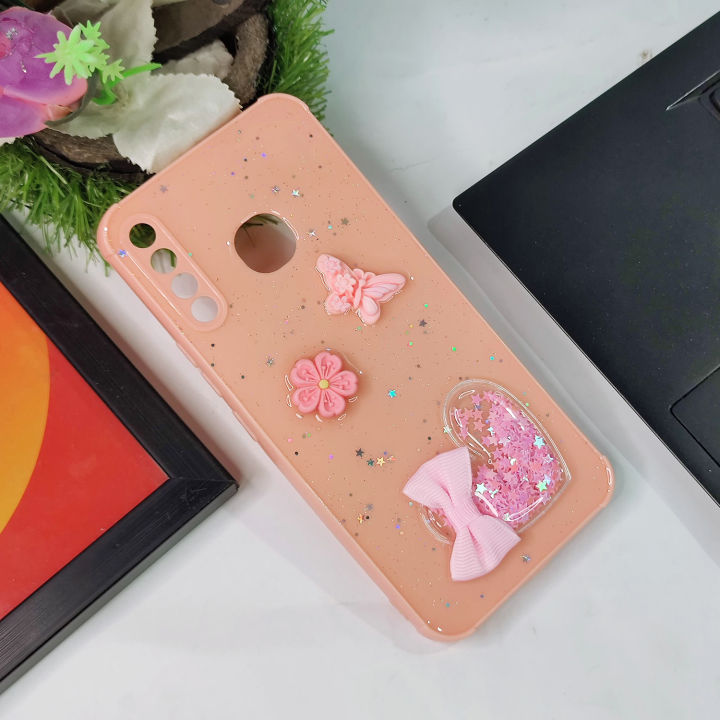 Infinix Hot 8 Cover Cute Girl Case 3D Bow Knot Case With Camera ...