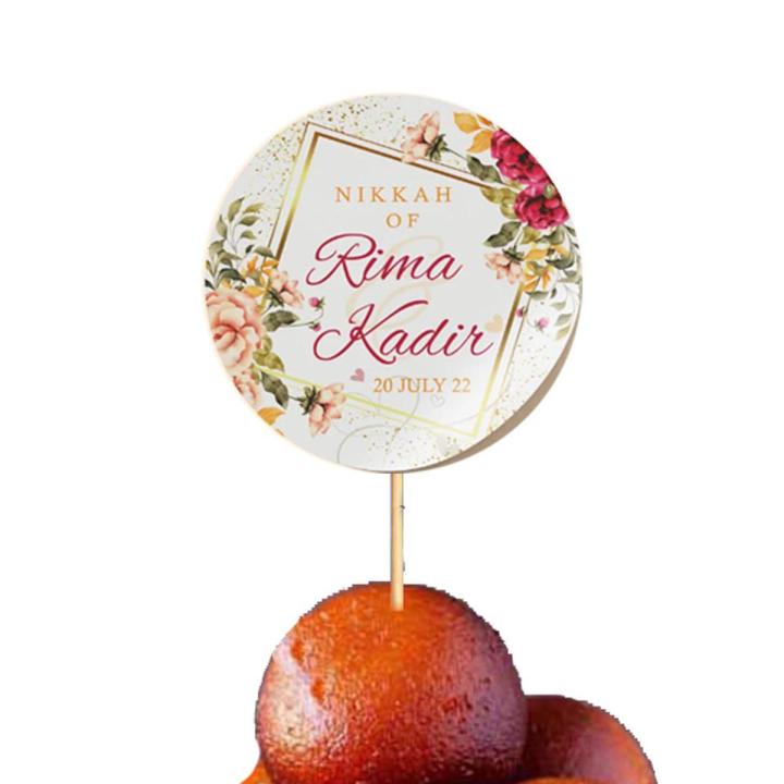 Customize Baat Pakki Mithai Cupcake Toppers Pack of 10 Engagement ...