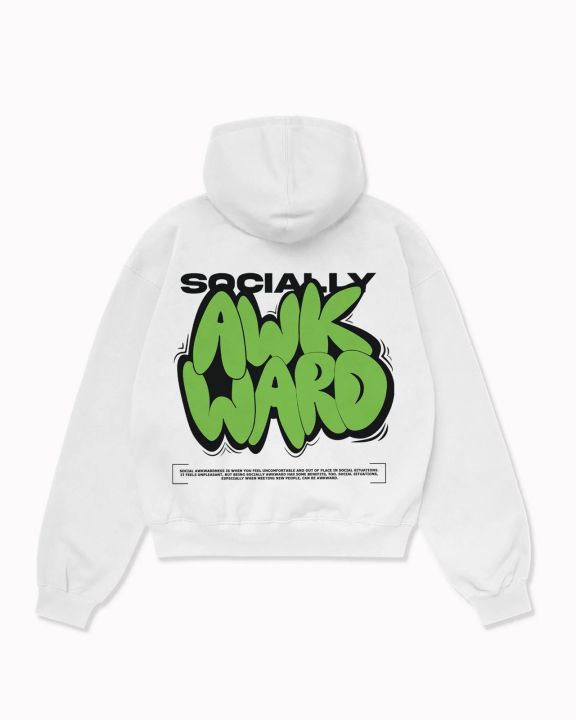 Socially Awkward Graphic Hoodie – Cozy Fleece Pullover for Men ...