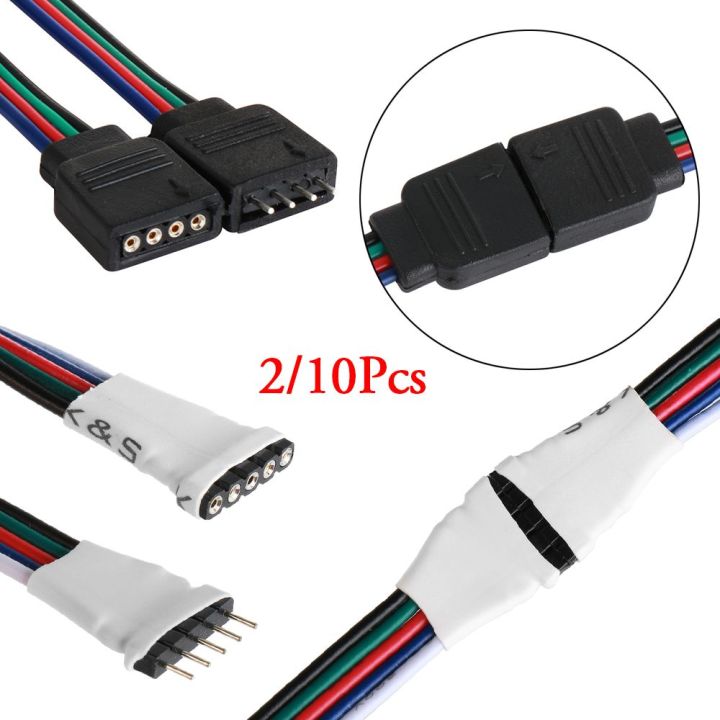 2/10 Pcs Hot For 3528 5050 LED Strip Light Wire Male Female Connector 4 pin 5 Pin Adapter | Daraz.pk