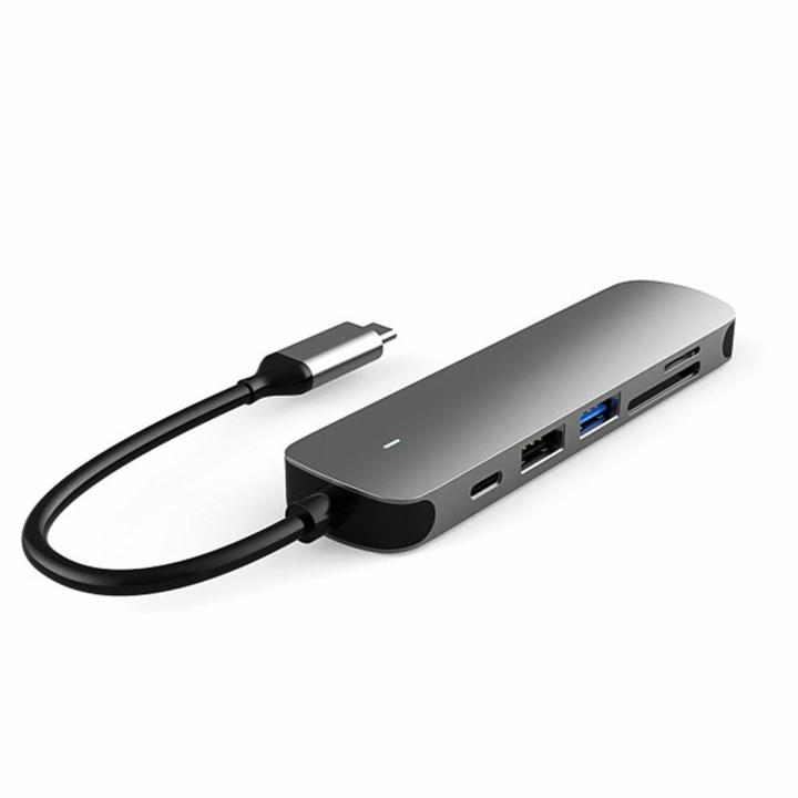 【All Of Me】Type C Hub Docking Station Converter 6 In 1 Usb Hub Multi ...
