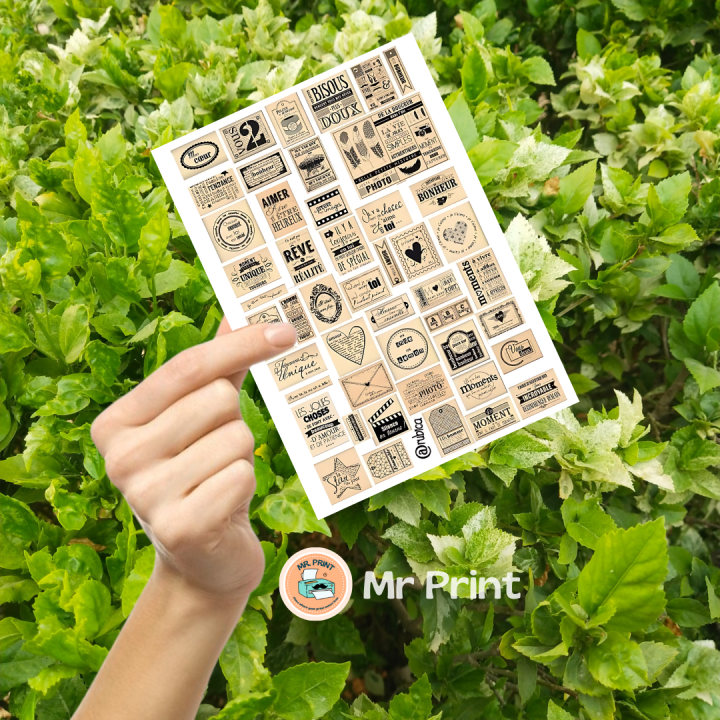 Mr. Print - A6 Uncut French Quote Sticker Sheet (10 x 15cm) | Daraz.pk