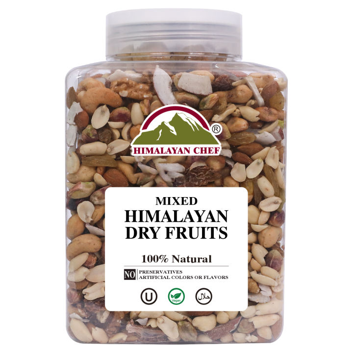 Himalayan Mix Dry Fruits Plastic Jar - 1.3kg | Daraz.pk