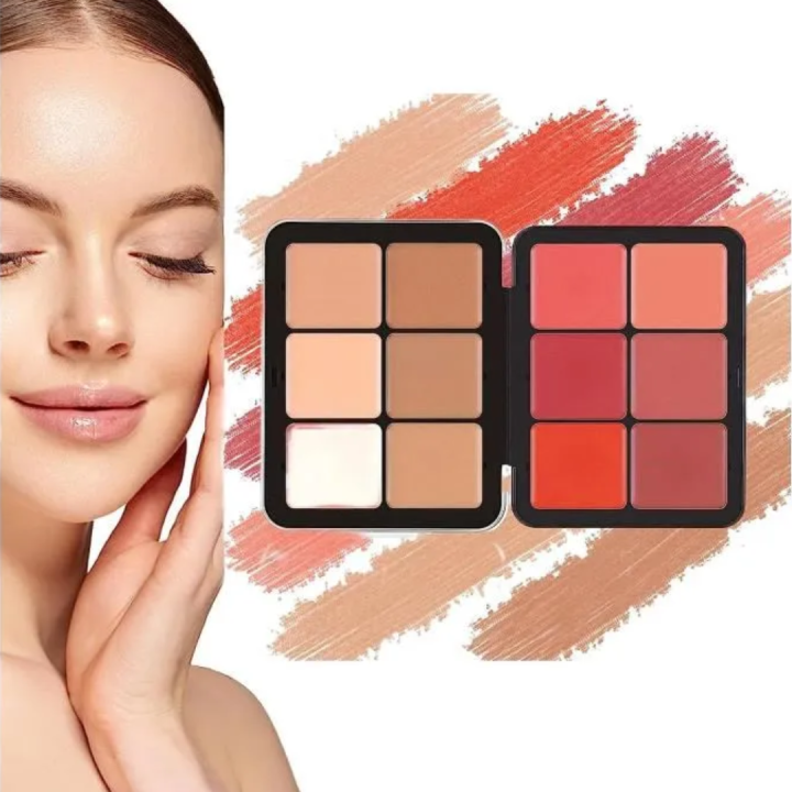 12 Colors Ultra Makeup HD Creamy Blush Palette RUKI Concealer and Blush Palette | Daraz.pk